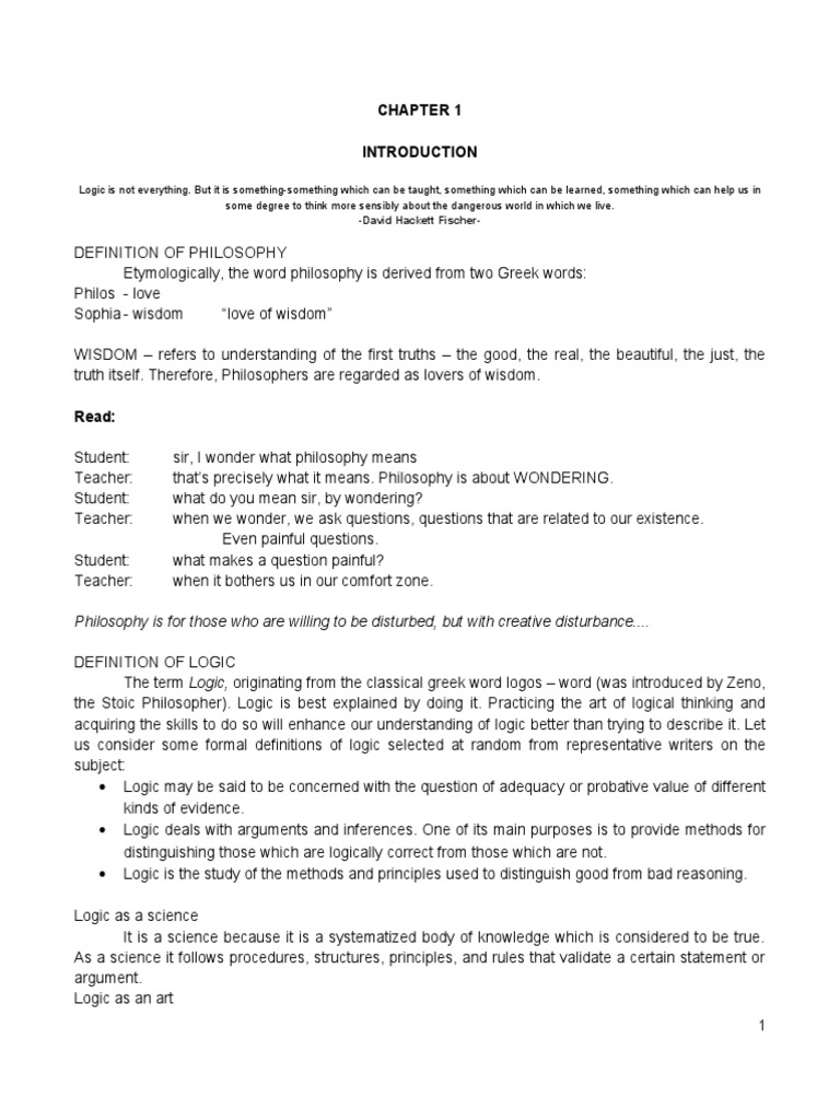 CHAPTER 1 - Logic | PDF | Argument | Logic