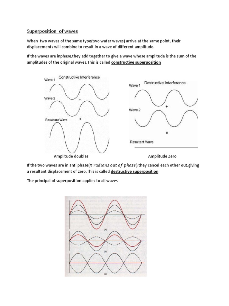 Superposition of Waves | PDF | Interference (Wave Propagation) | Coherence (Physics)