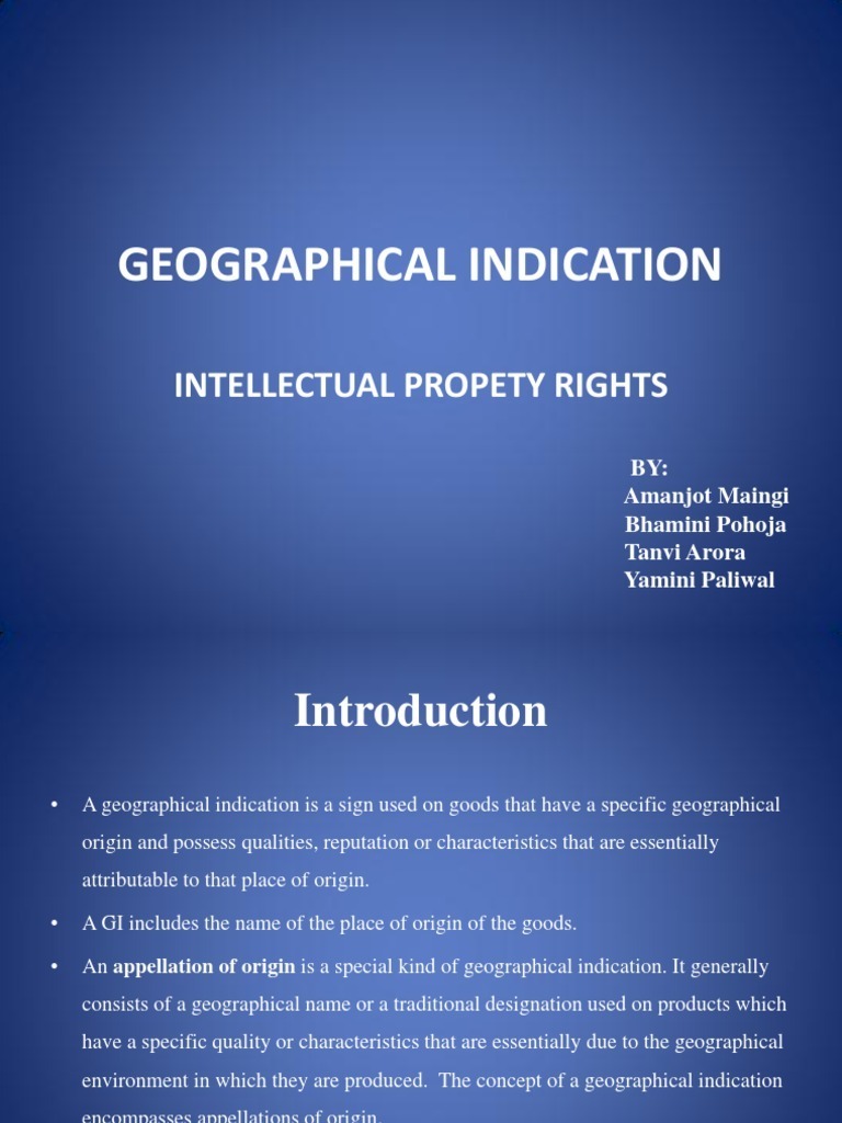 Geographical Indications in India: Overview | PDF | Justice ...