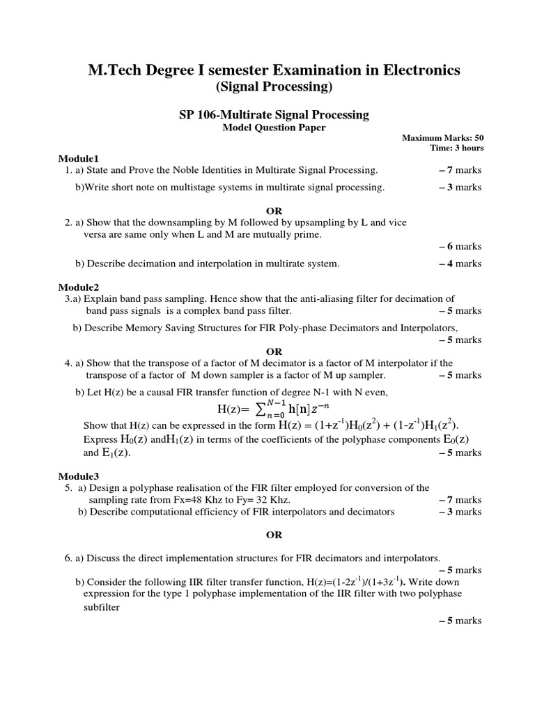 Designing and Analyzing Multirate Signal Processing Systems through ...
