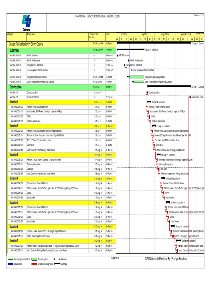 03-4M1804 Baseline Schedule For Review | PDF