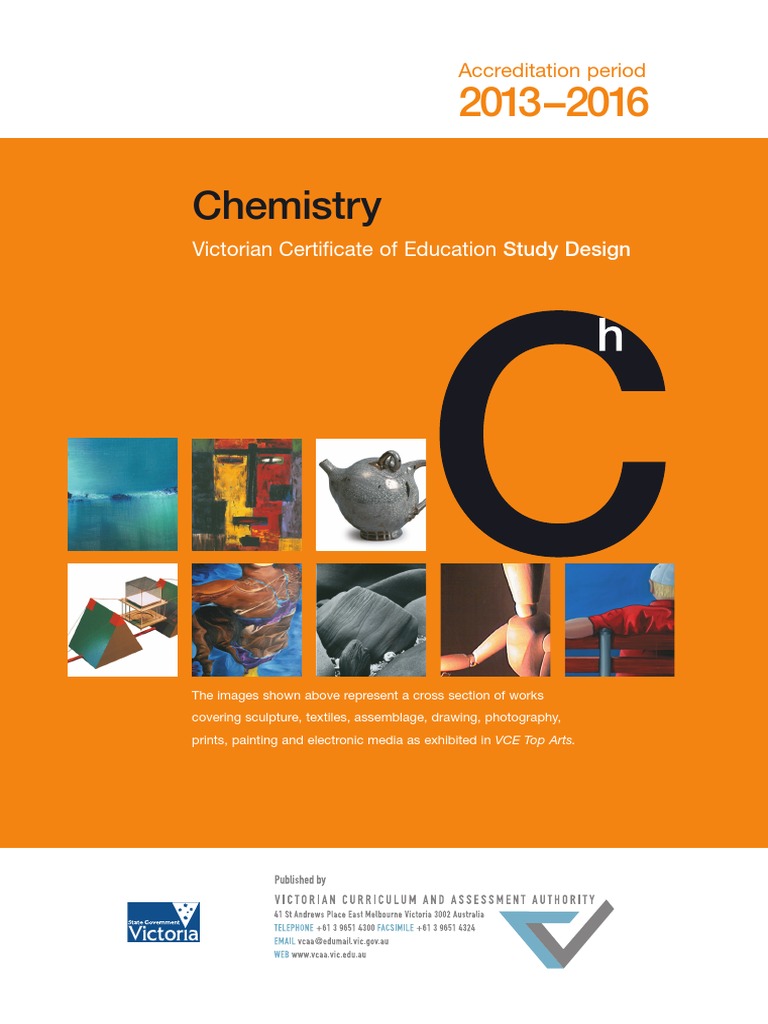 VCE Chemistry Study Design 2013-2016 | PDF | Analytical Chemistry ...
