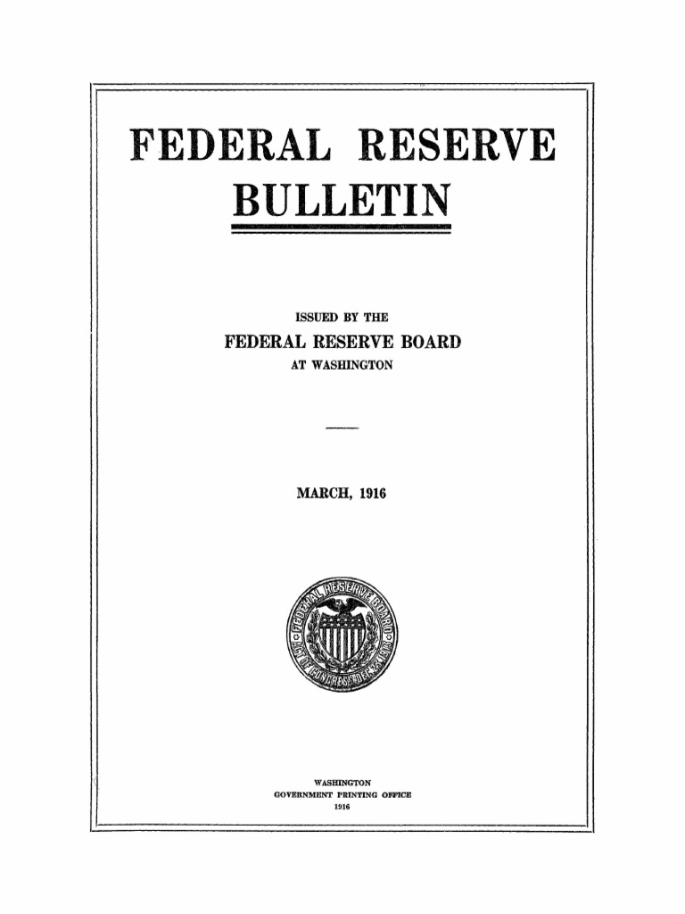 Federal Reserve Bulletin | PDF | Federal Reserve System | Banks