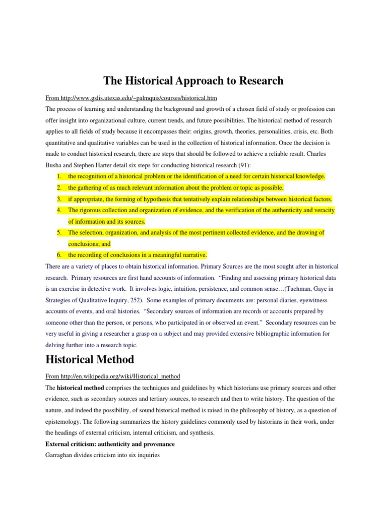 The Historical Approach To Research: External Criticism: Authenticity ...