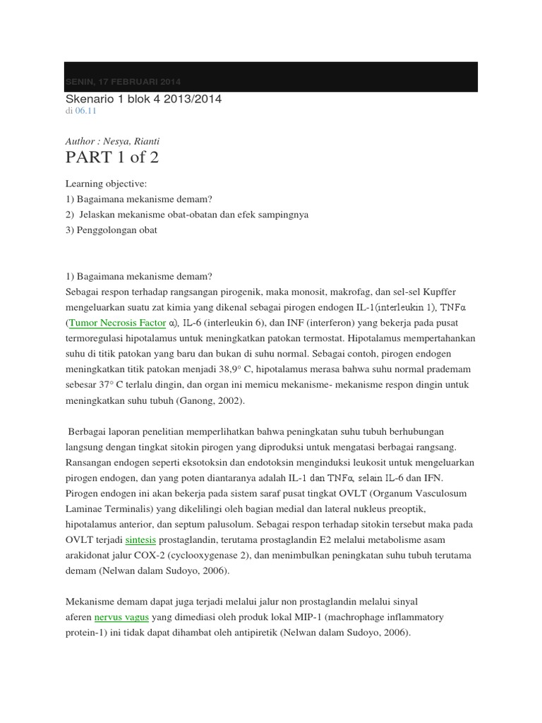 Mekanisme Demam | PDF