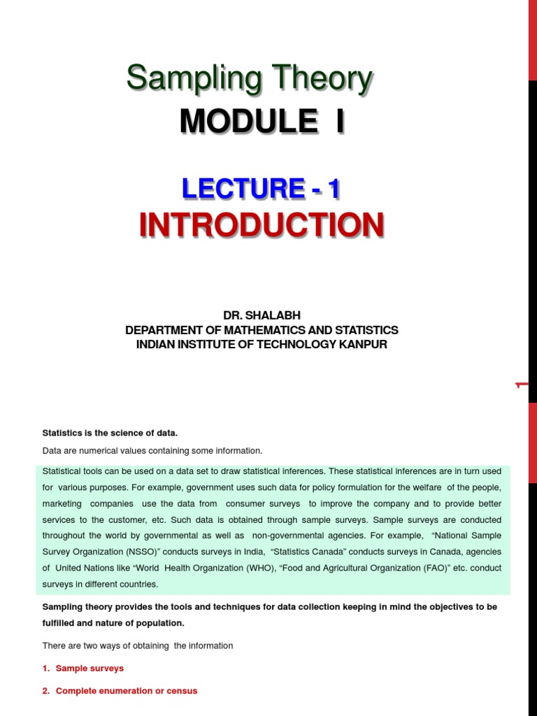 An Introduction to Sampling Theory: Defining Key Concepts Like Sampling Units, Populations ...