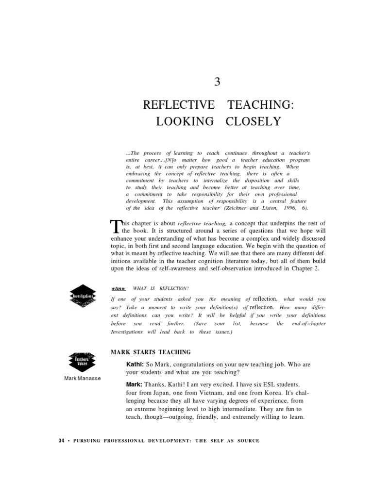 11-Pursuing Professional Development - Chapter 3 - Reflective Teaching ...