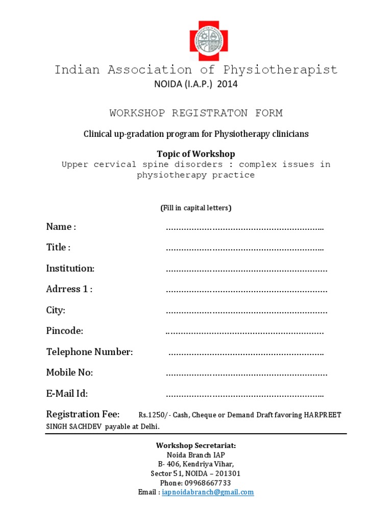 Workshop Registration Form | PDF
