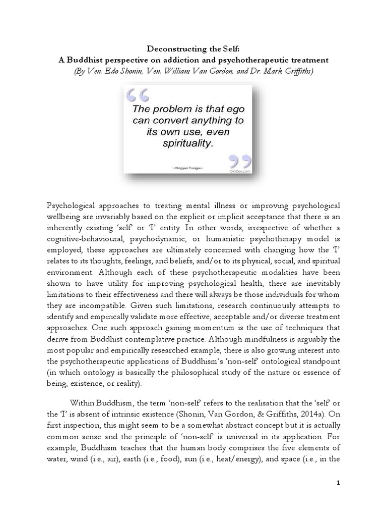Deconstructing Self | PDF | Psychotherapy | Mindfulness
