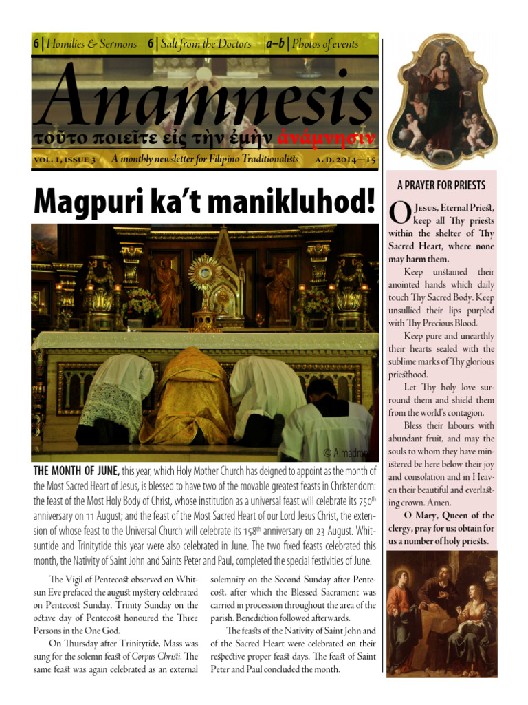 Anamnesis 1.3 | Mass (Liturgy) | Catholic Church