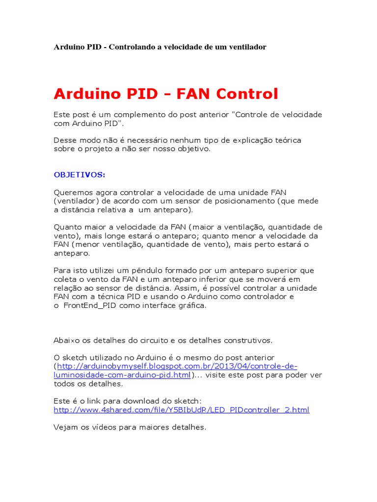 Arduino PID | PDF | Hélice | Arduino