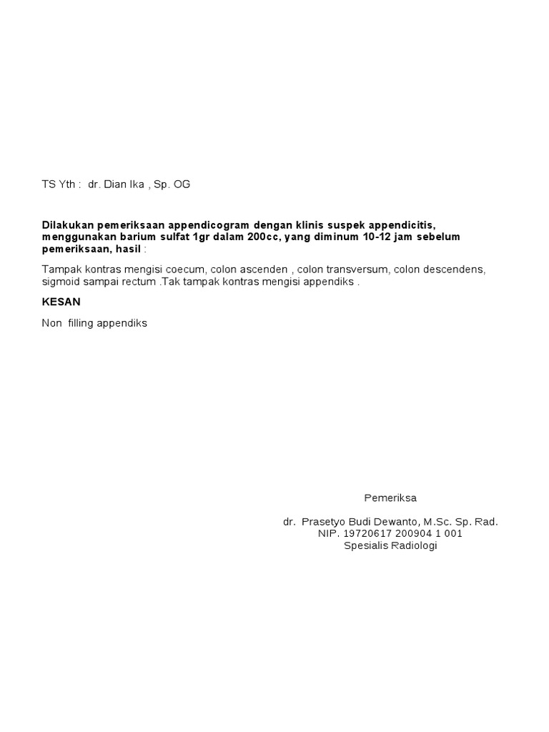 Appendicogram, Normal | PDF