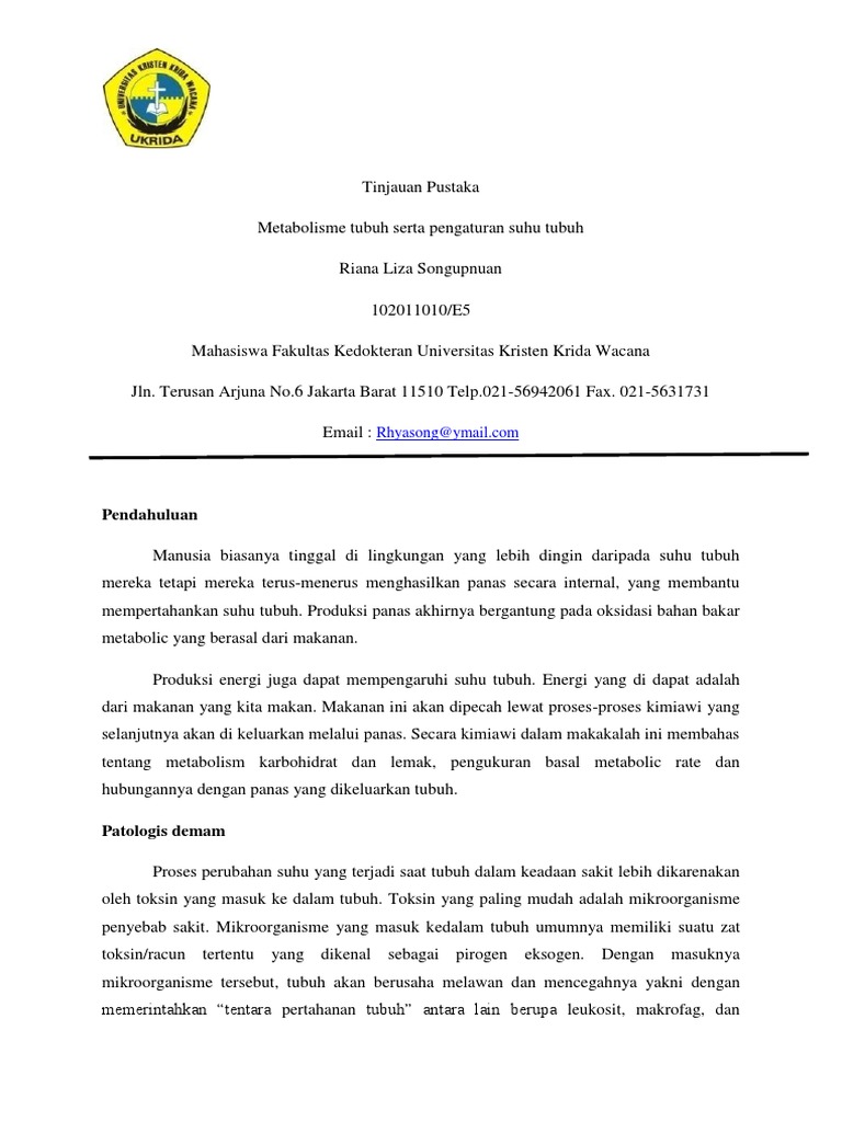 Patologis Demam, Mklah | PDF