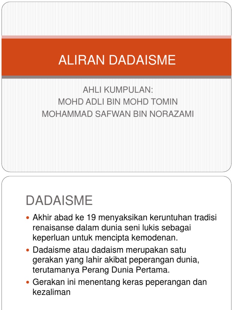 Aliran Dadaisme | PDF | Sejarah