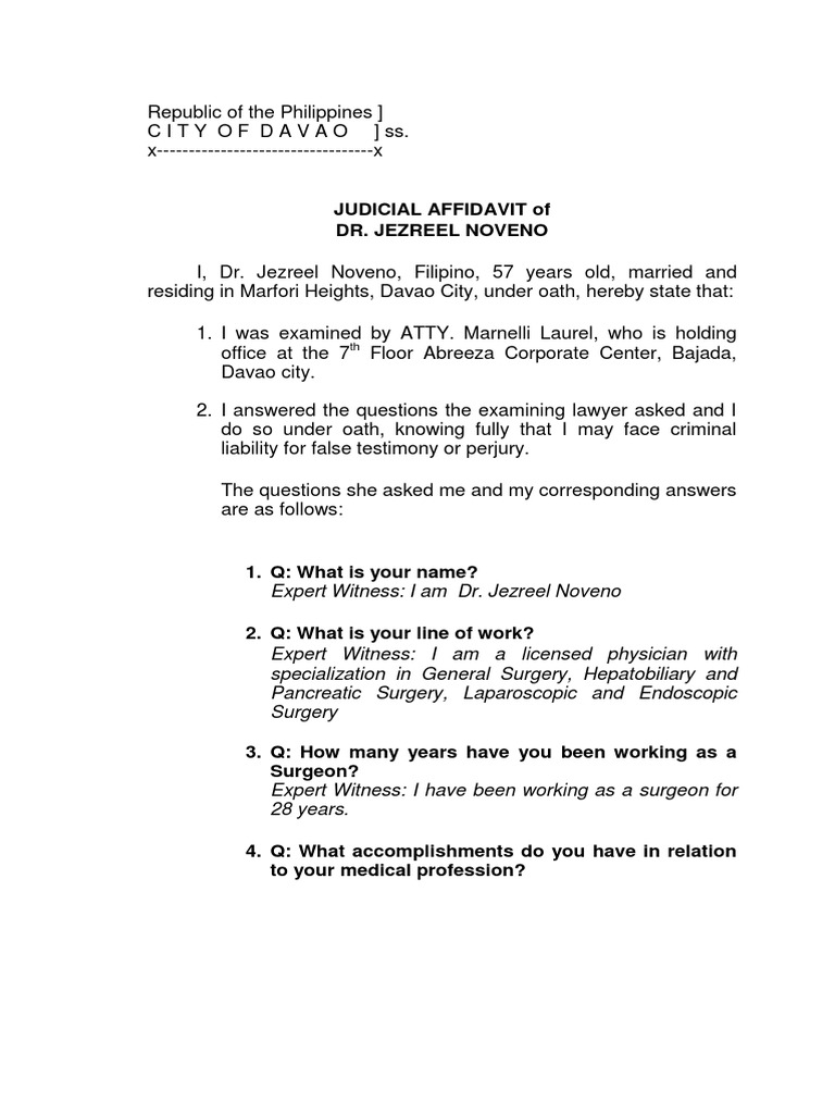 Expert Witness | Clinical Medicine | Medicine