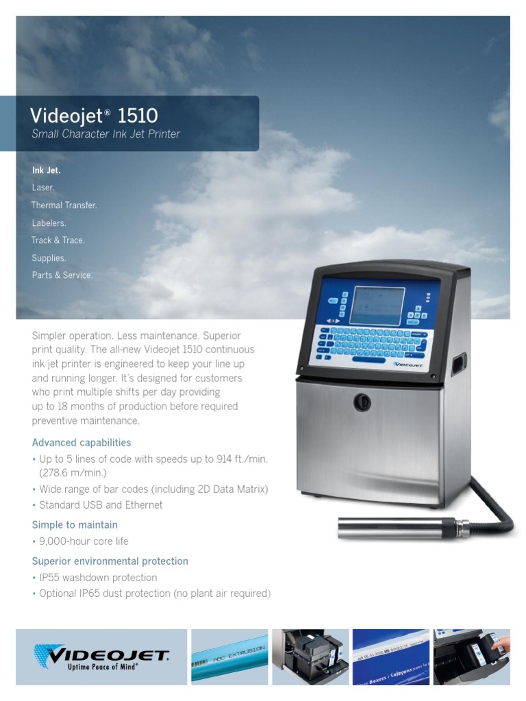 Videojet 1510: Small Character Ink Jet Printer | PDF