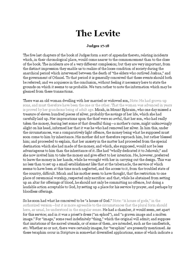 The Levite | PDF | Priest | Clothing