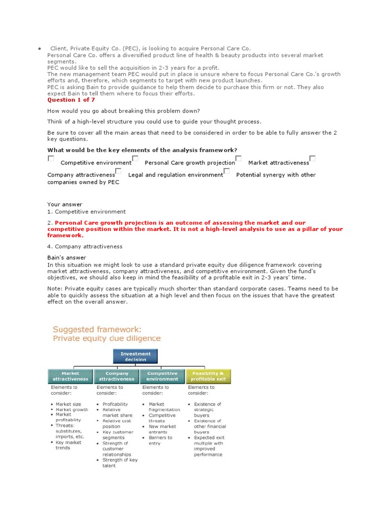 Bain Cases | PDF | Market Segmentation | Mergers And Acquisitions