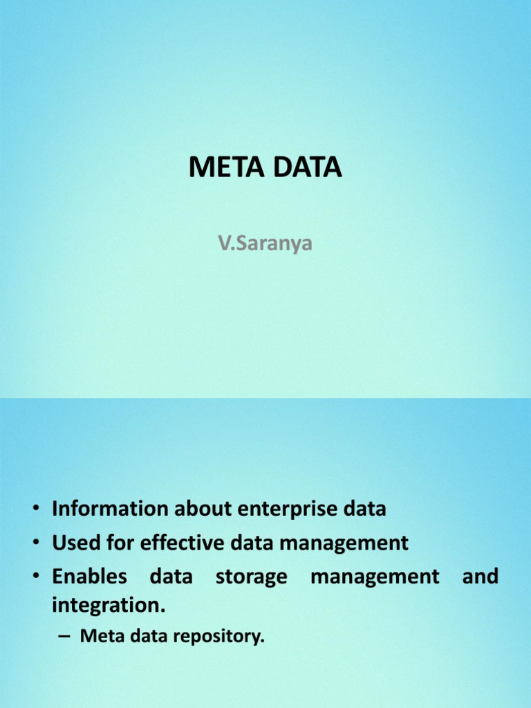 Meta Data | PDF | Metadata | Data Warehouse