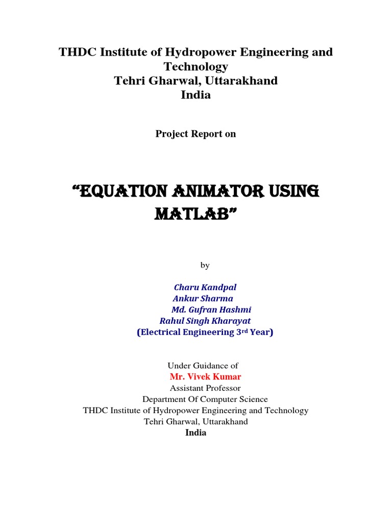 Equation Animator Using Matlab | PDF | Matlab | Graphical User Interfaces Equation Animator Using Matlab | PDF | Matlab | Graphical User Interfaces