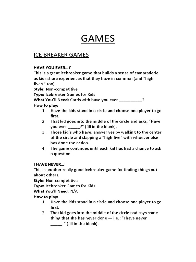 Games | PDF | Cricket | Sports