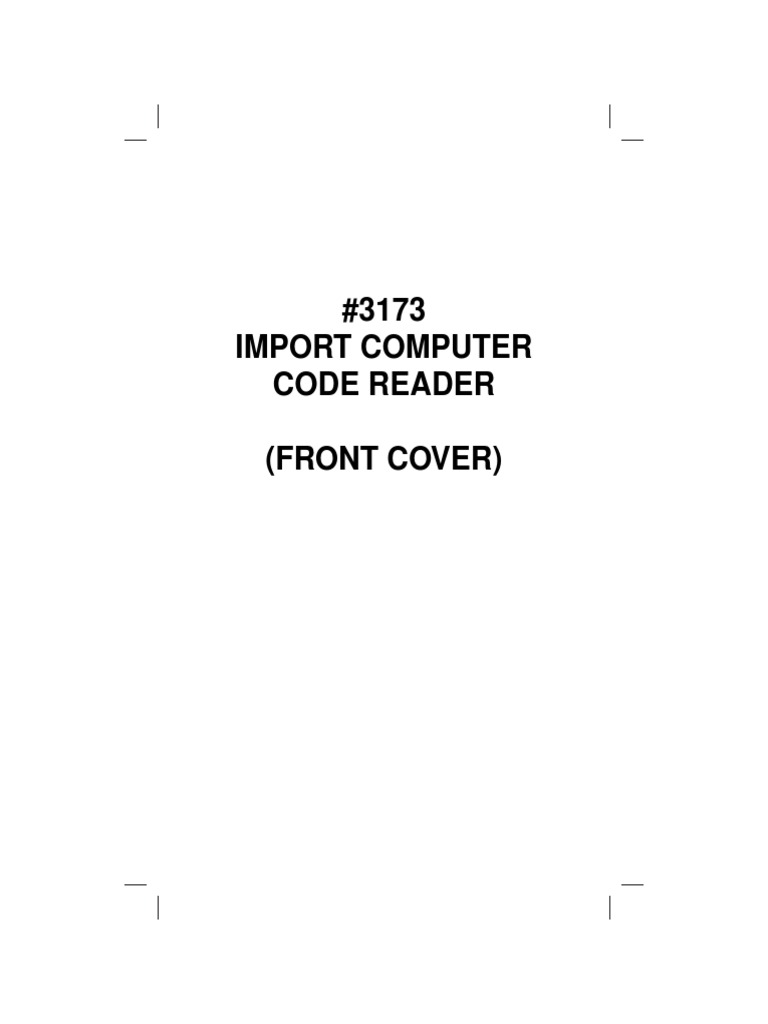 Import Vehicle Code Reader Guide | PDF | Fuel Injection | Transmission ...