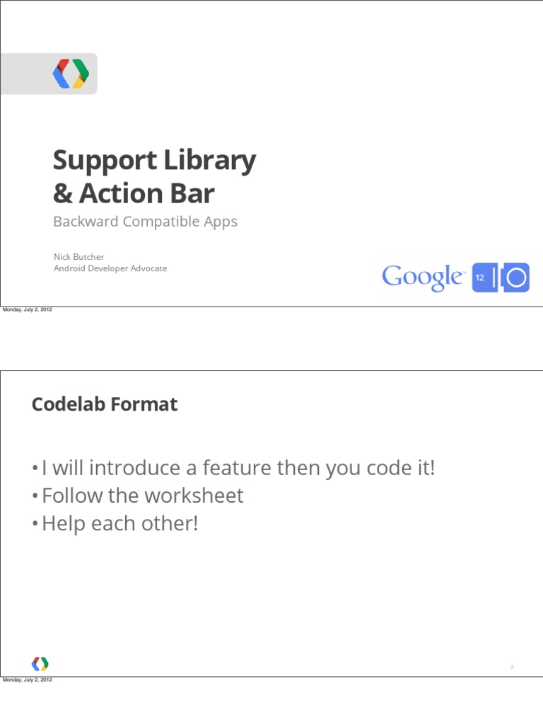 Support Library and ActionBar | PDF | Application Programming Interface | Android (Operating System)