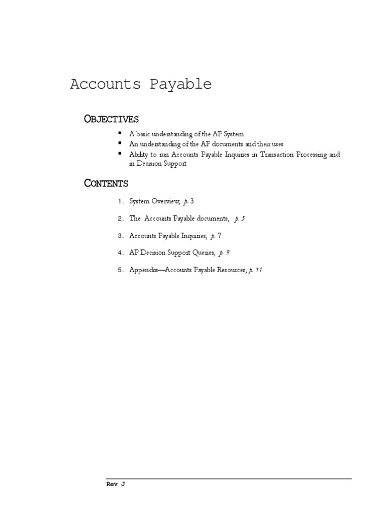 Accounts Payable: Bjectives | PDF | Accounts Payable | Cheque