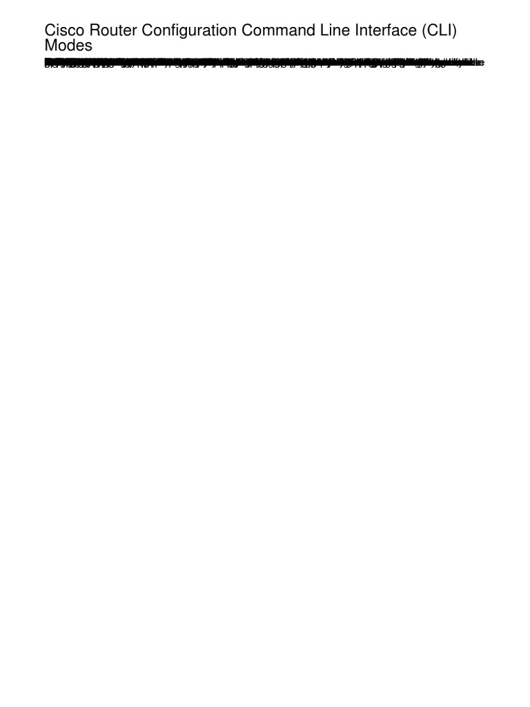 Cisco Router Configuration Command Line Interface (CLI) Modes.20140629. ...