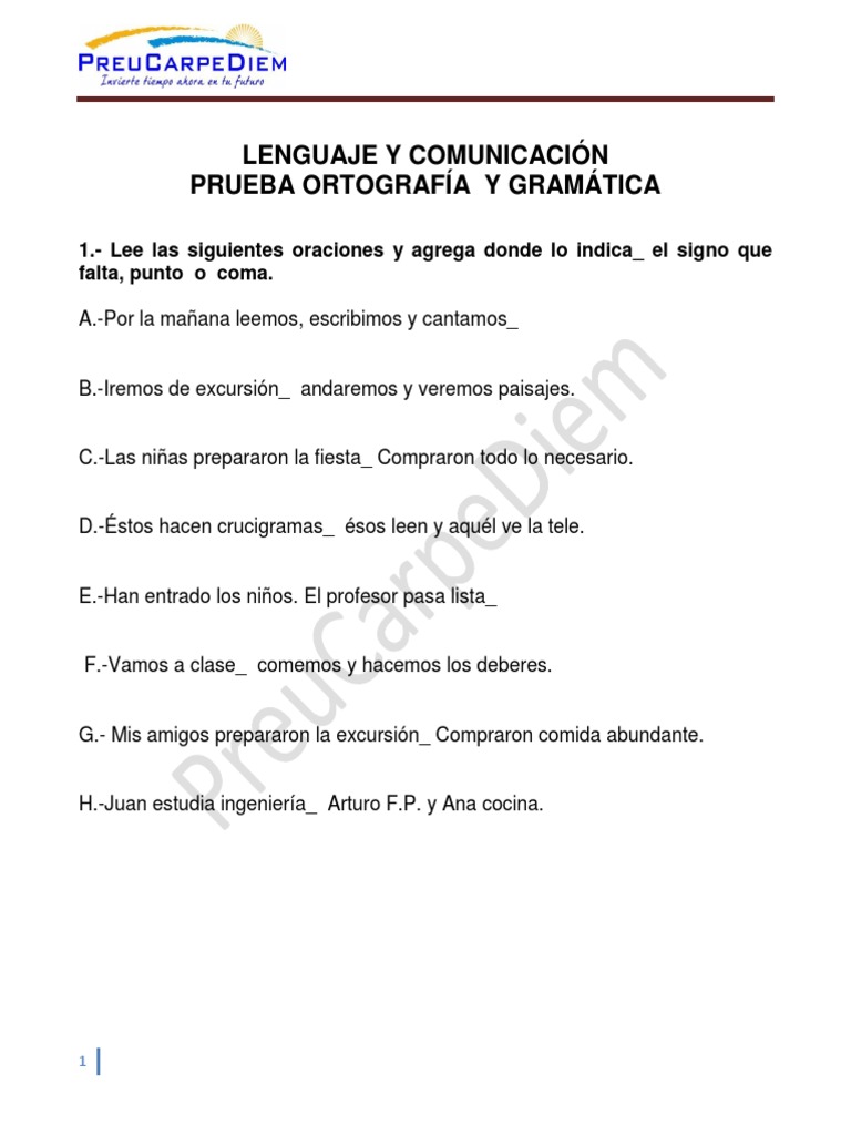 Ejercicios de Gramática y Ortografía | PDF | Poesía