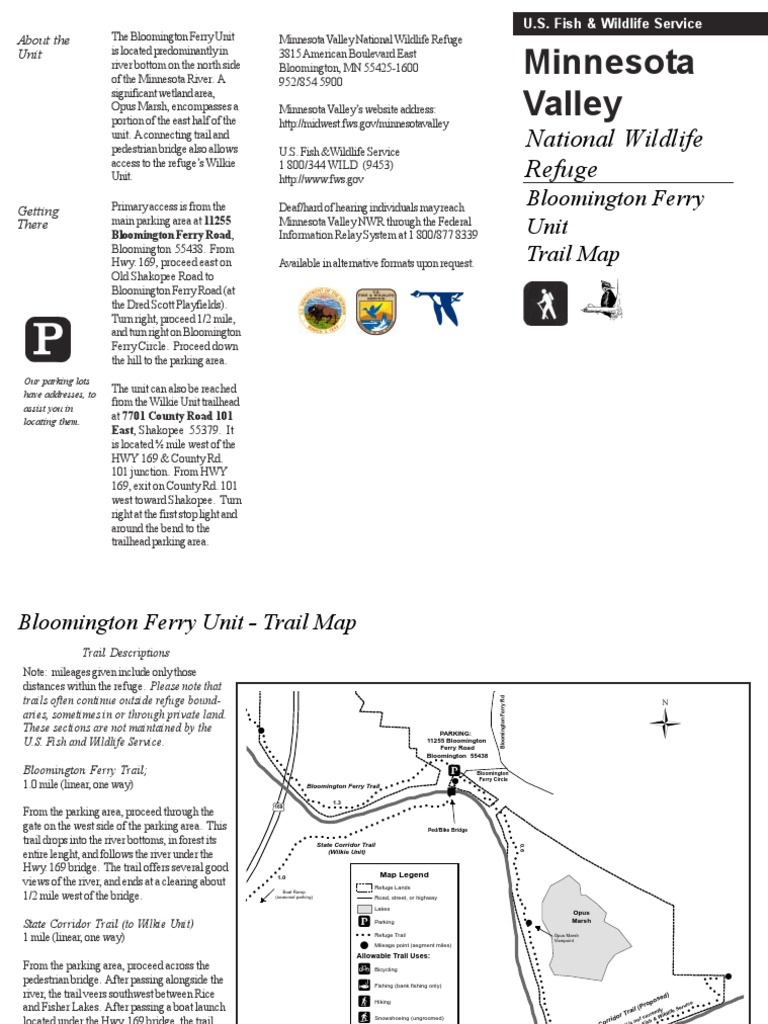Bloomington Ferry Trail Map | PDF | Land Transport | Transport ...