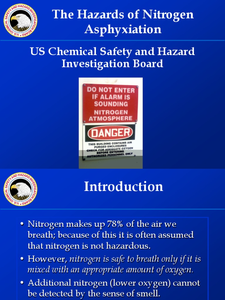 Nitrogen Asphyxiation Hazards Overview | PDF | Chemical Process Engineering | Gases