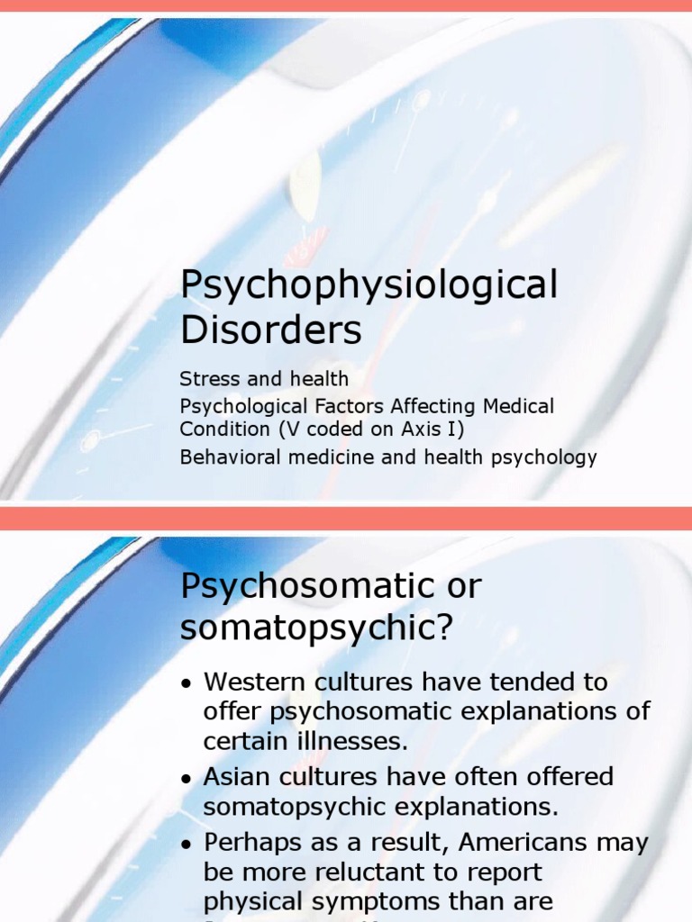Psycho Physiological Disorders | Coping (Psychology) | Stress (Biology)