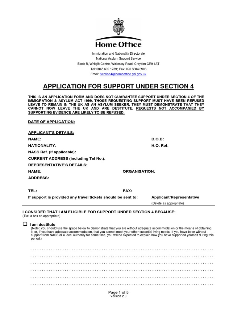 New Request Section 4 Support | PDF | Right Of Asylum | Intellectual ...