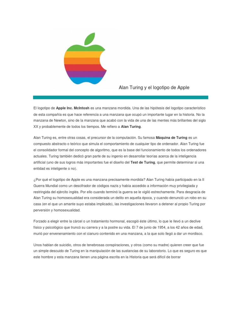 Alan Turing y El Logotipo de Apple | PDF