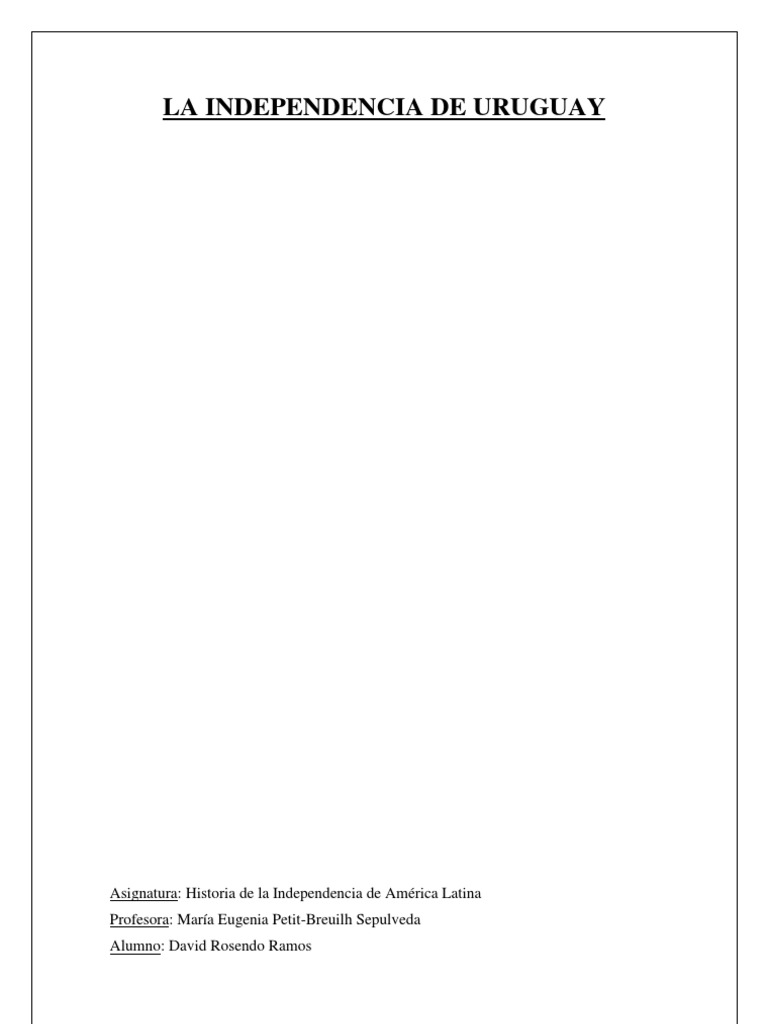 Resumen de la Independencia de Uruguay | PDF | Imperio español ...