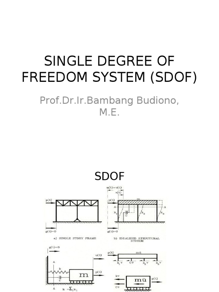 Single Degree of Freedom System (Sdof) | PDF