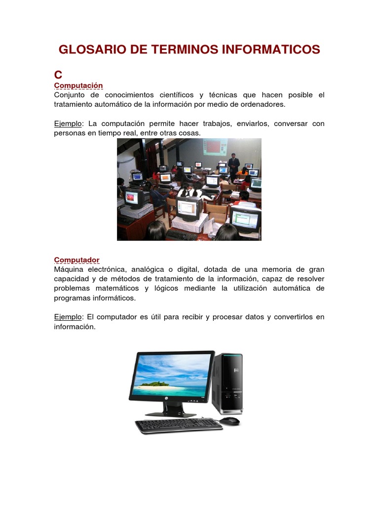 Glosario de Terminos Informaticos | PDF | Periférico | Hardware de la ...