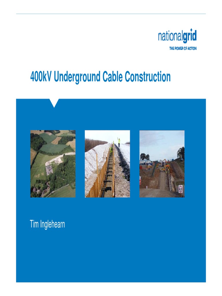 National Grid Underground Cable Construction Presentation FINAL | Cable ...