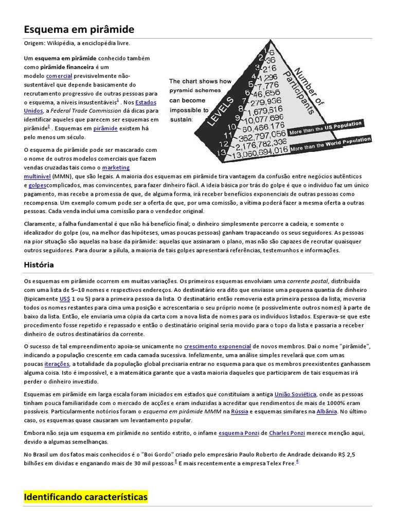 Esquema em Pirâmide X Marketing Multinivel | PDF | Marketing multinível ...