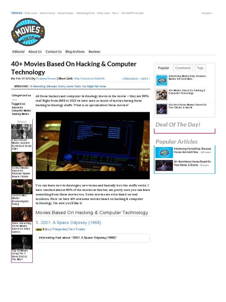 40+ Movies Based On Hacking & Computer Technology | PDF | Security ...