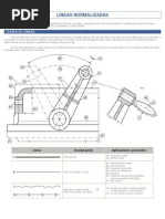 Tipos y Normas de Líneas en Dibujo Técnico | PDF | Dibujo | Dibujo técnico