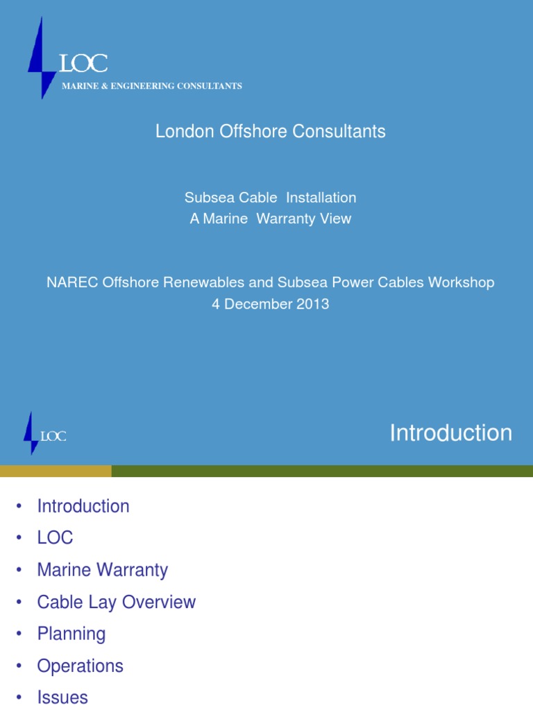 An Overview of Best Practices for Planning and Executing Subsea Cable ... An Overview of Best Practices for Planning and Executing Subsea Cable ...