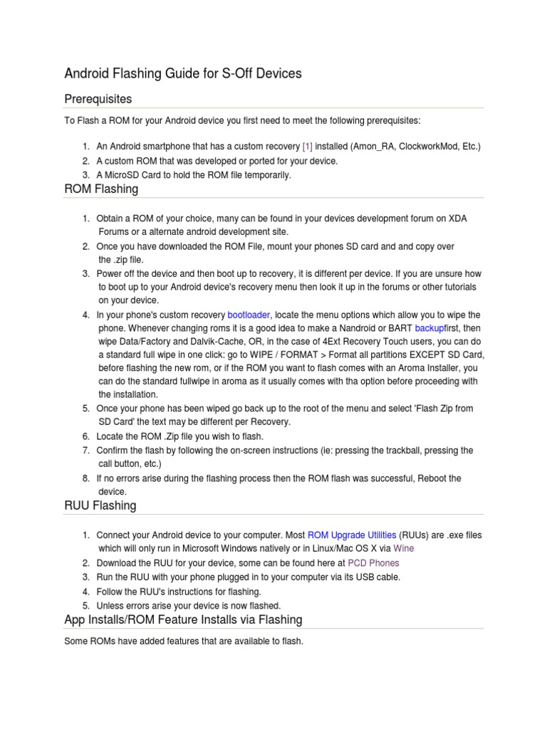 Android Flashing Guide | PDF | Booting | Android (Operating System)