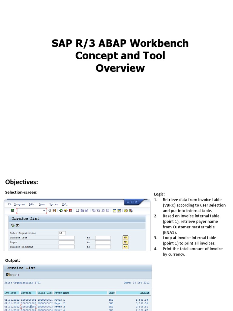 SAP R/3 ABAP Workbench Concept and Tool | PDF | Databases | Information Technology