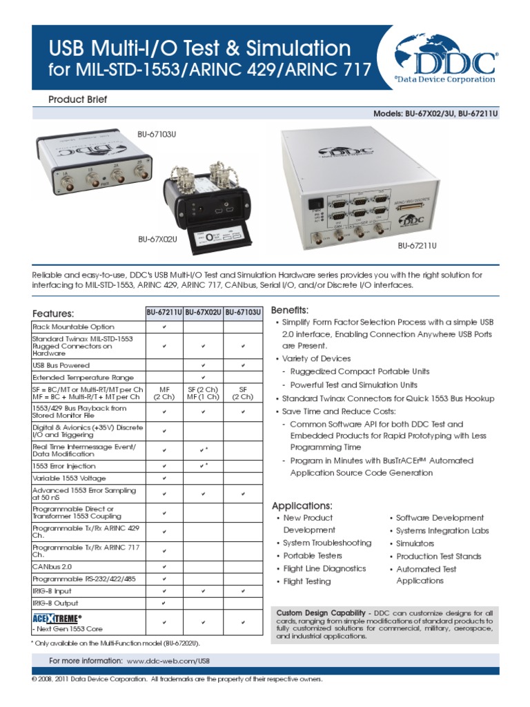 Avinocs MilBus | PDF | Usb | Input/Output