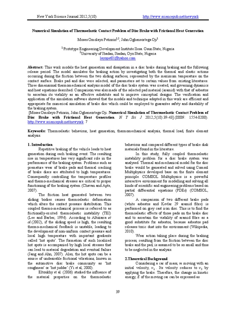 CAD - Model of Disc | PDF | Brake | Friction