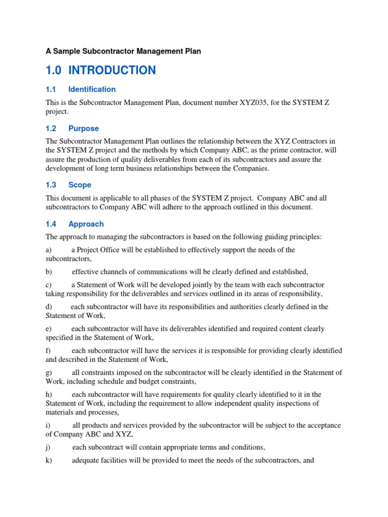 Subcontractor Management | PDF | General Contractor | Business Process