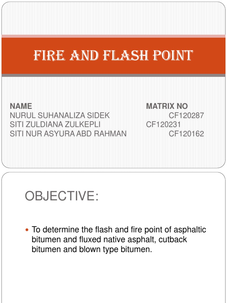 Fire and Flash Point | PDF