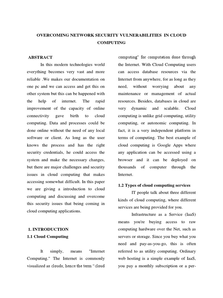 Cloud Computing And Its Applications Pdf Cloud Computing Platform